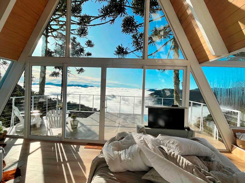 Detalhes do Chalé A-frame | Benta Rosa Chalés de Luxo